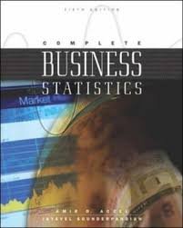 Complete Business Statistics With CD, 15th Fifth Edition, Tata McGraw ...