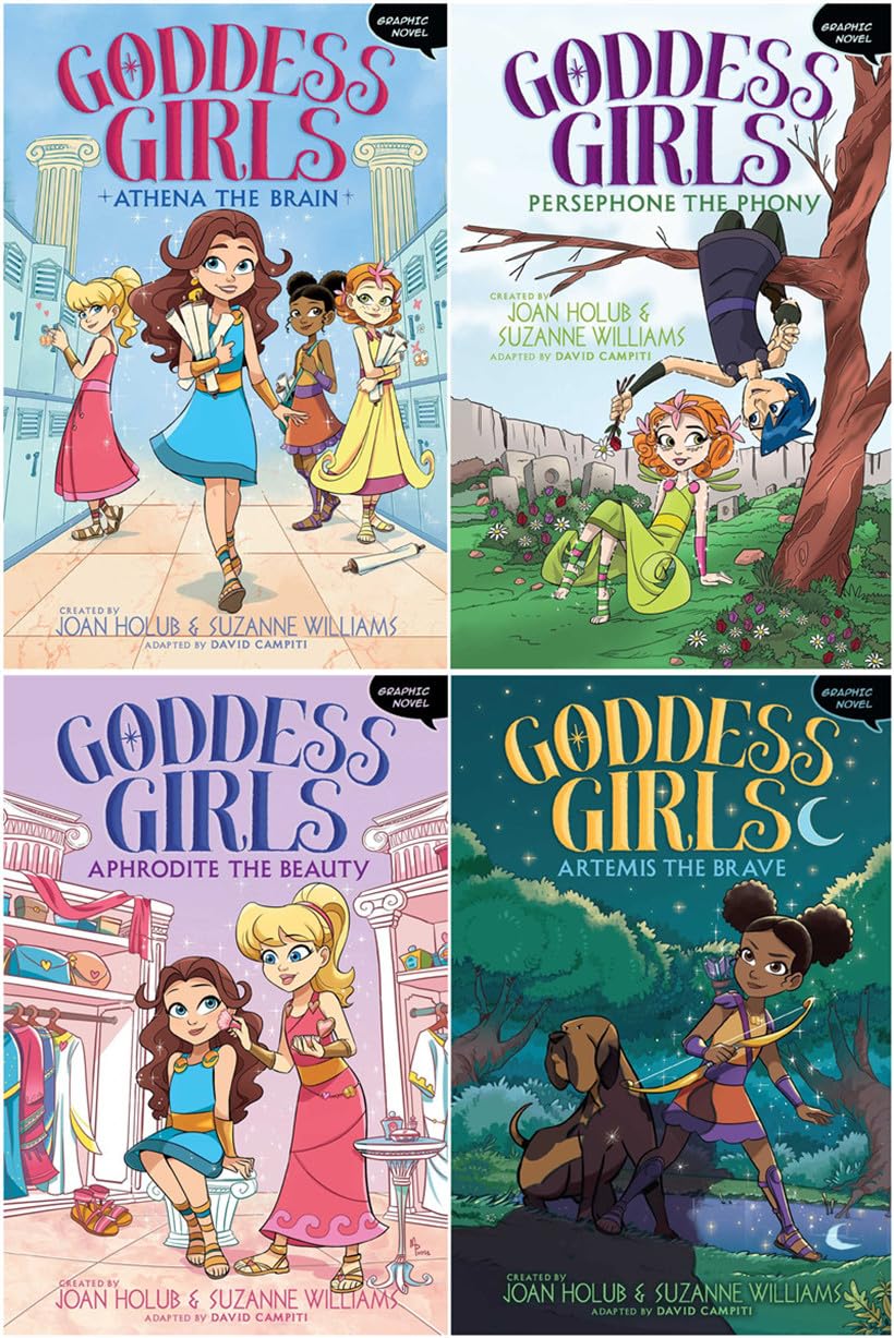 Goddess Girls Series 4 Books Set (Graphic Novel) by David Campiti ...