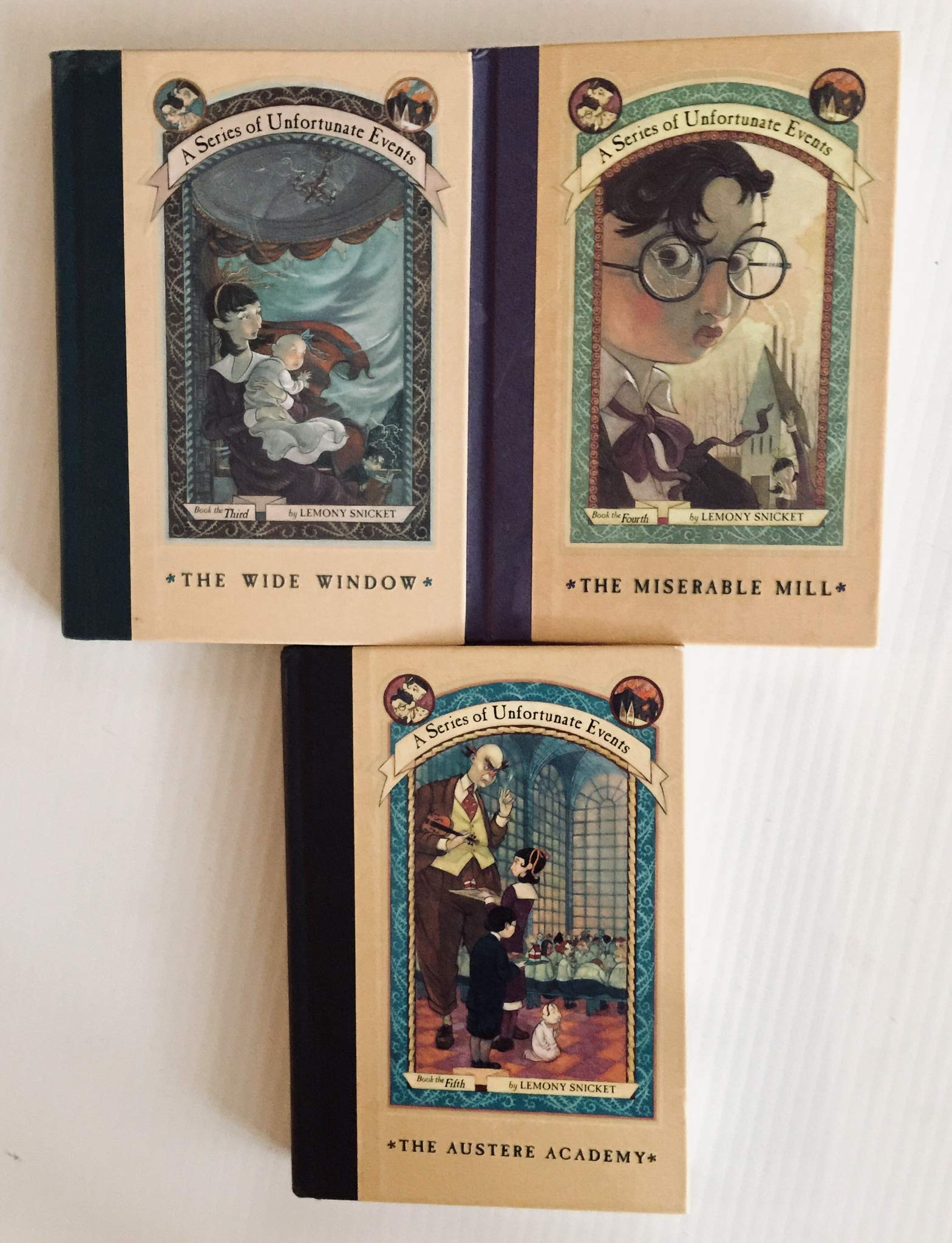 3 Books! A Series of Unfortunate Events (Vol. 3-5) The Wide Window, The ...