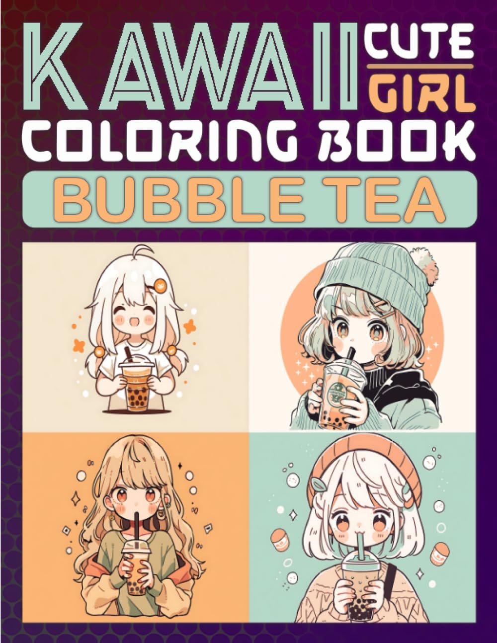 Kawaii Girl Coloring Book for Kids and Adults: 50 Cute Chibi Girls ...