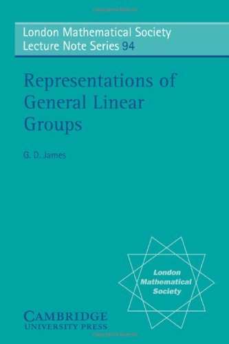 LMS: 94 Represent'n, Linear Groups (London Mathematical Society Lecture ...