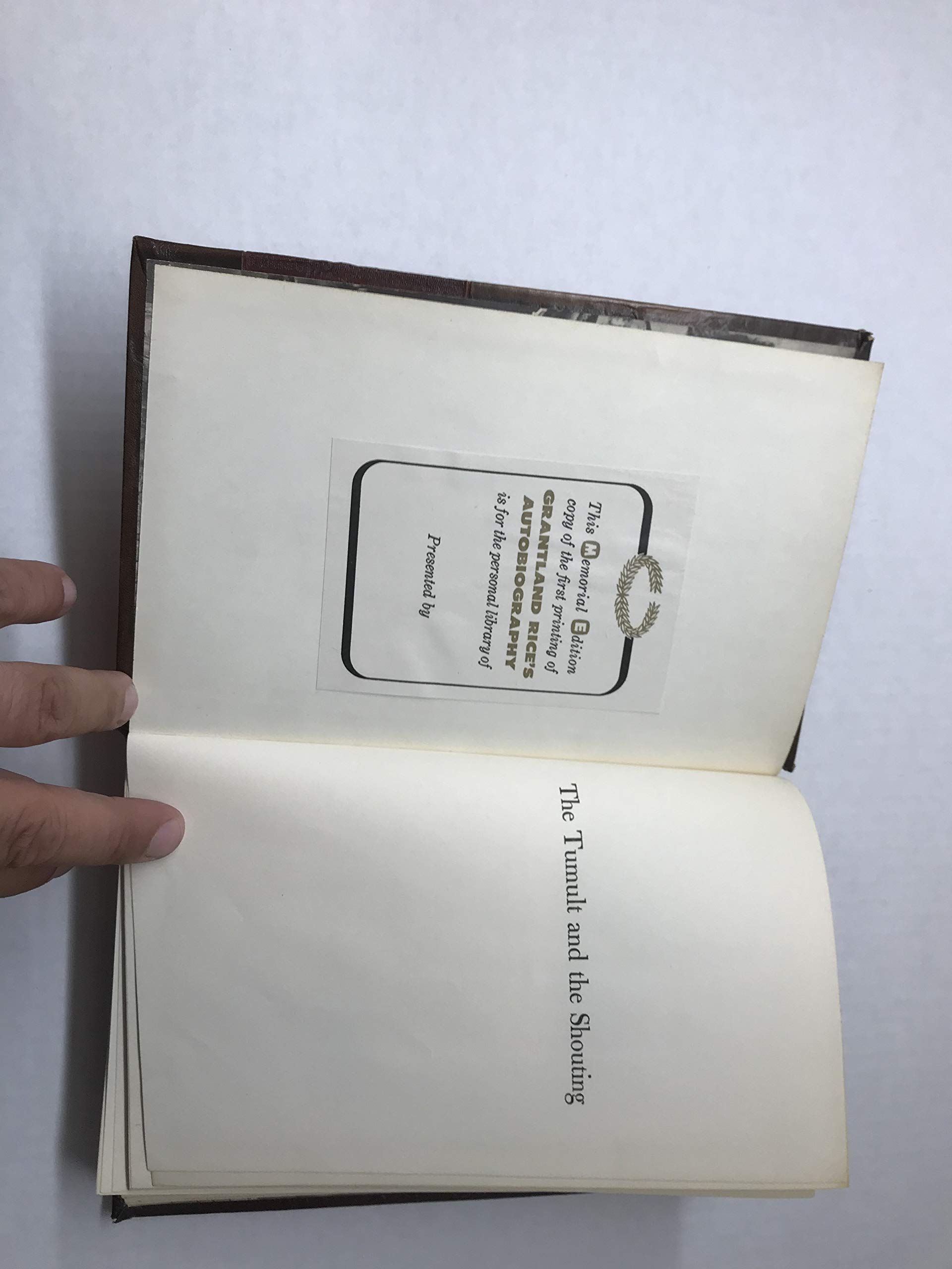 The Tumult and the Shouting Memorial Edition by Grantland Rice | Goodreads