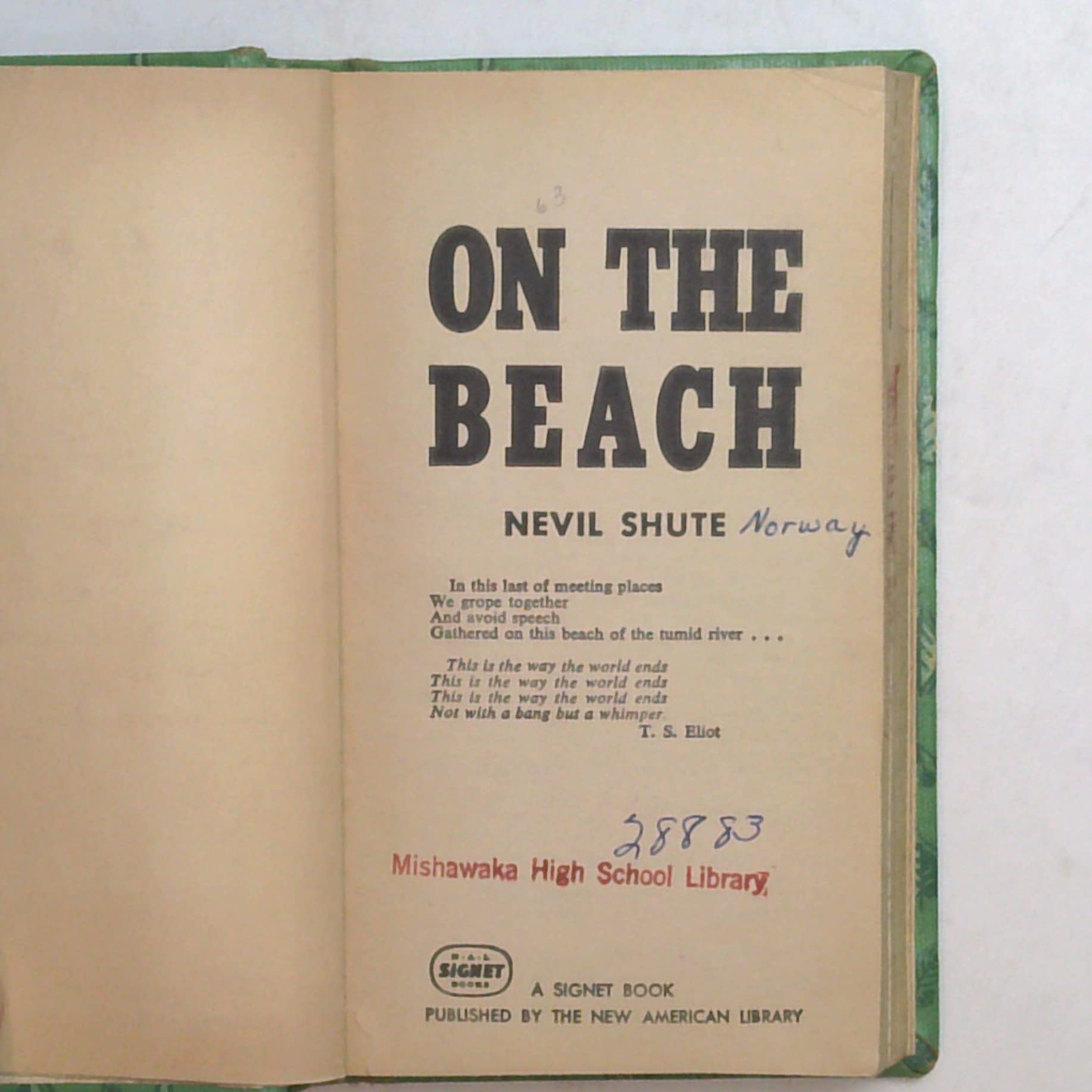 On the Beach (A Signet Book) by Nevil Shute | Goodreads