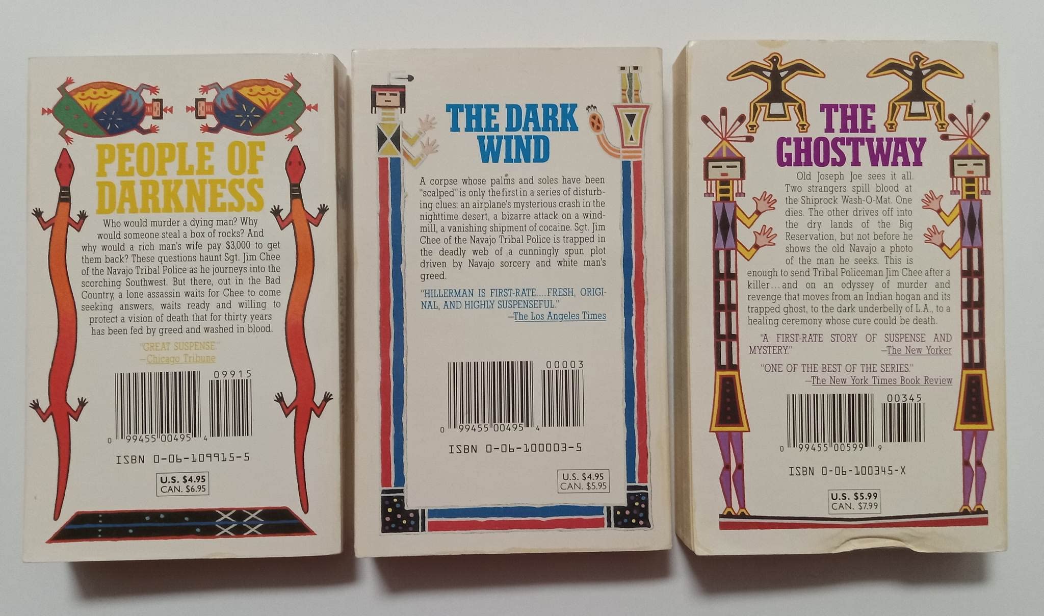 Jim Chee: 1. People of Darkness – 2. The Dark Wind 3. The Ghostway ...