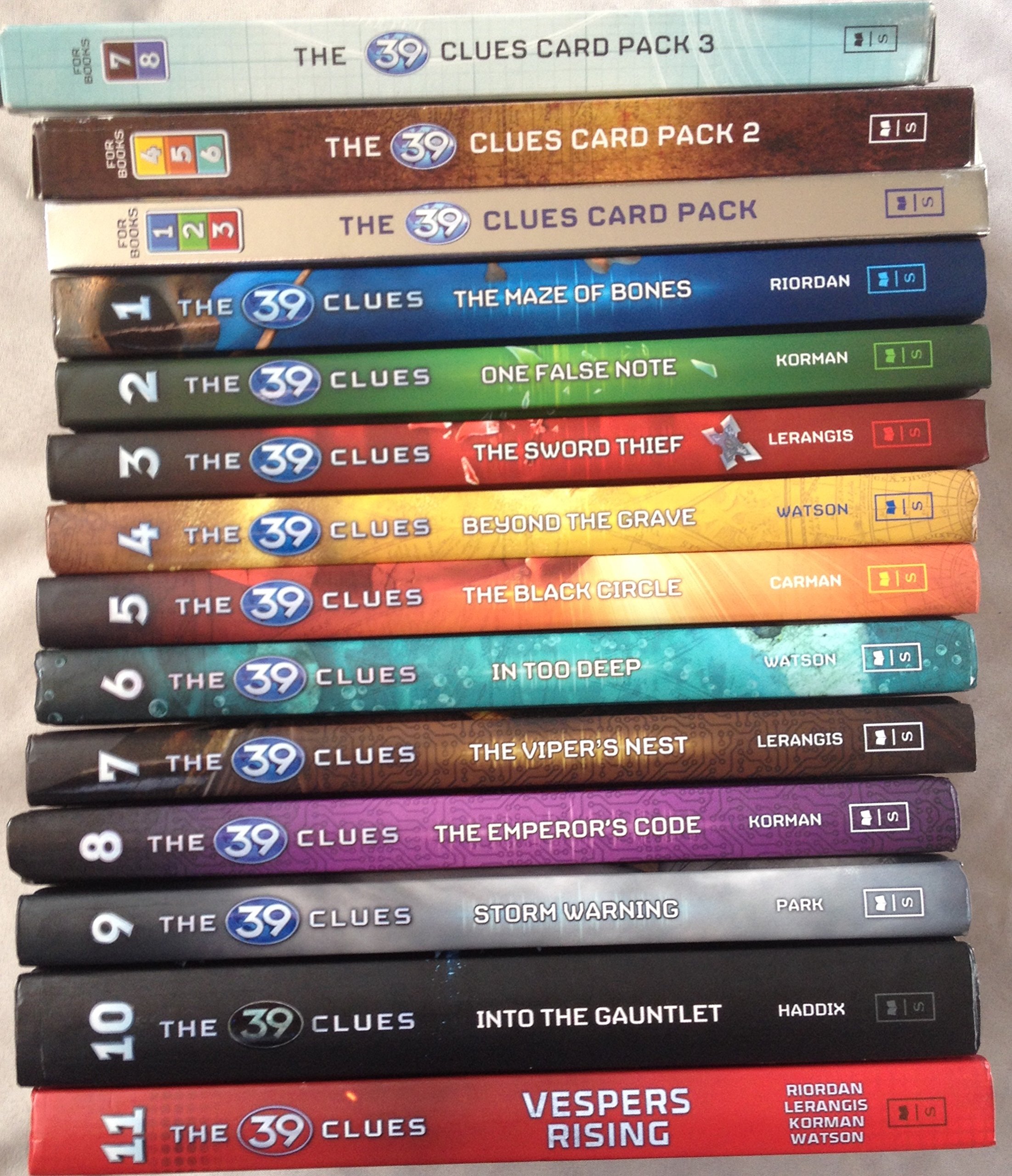 The 39 Clues Set #1-11 Series 1: Includes 3 Bonus Card Packs by Rick ...