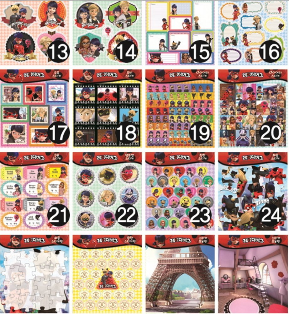 Miraculous Ladybug Sticker Mini Book Collection Animation Kids Toy Gift ...