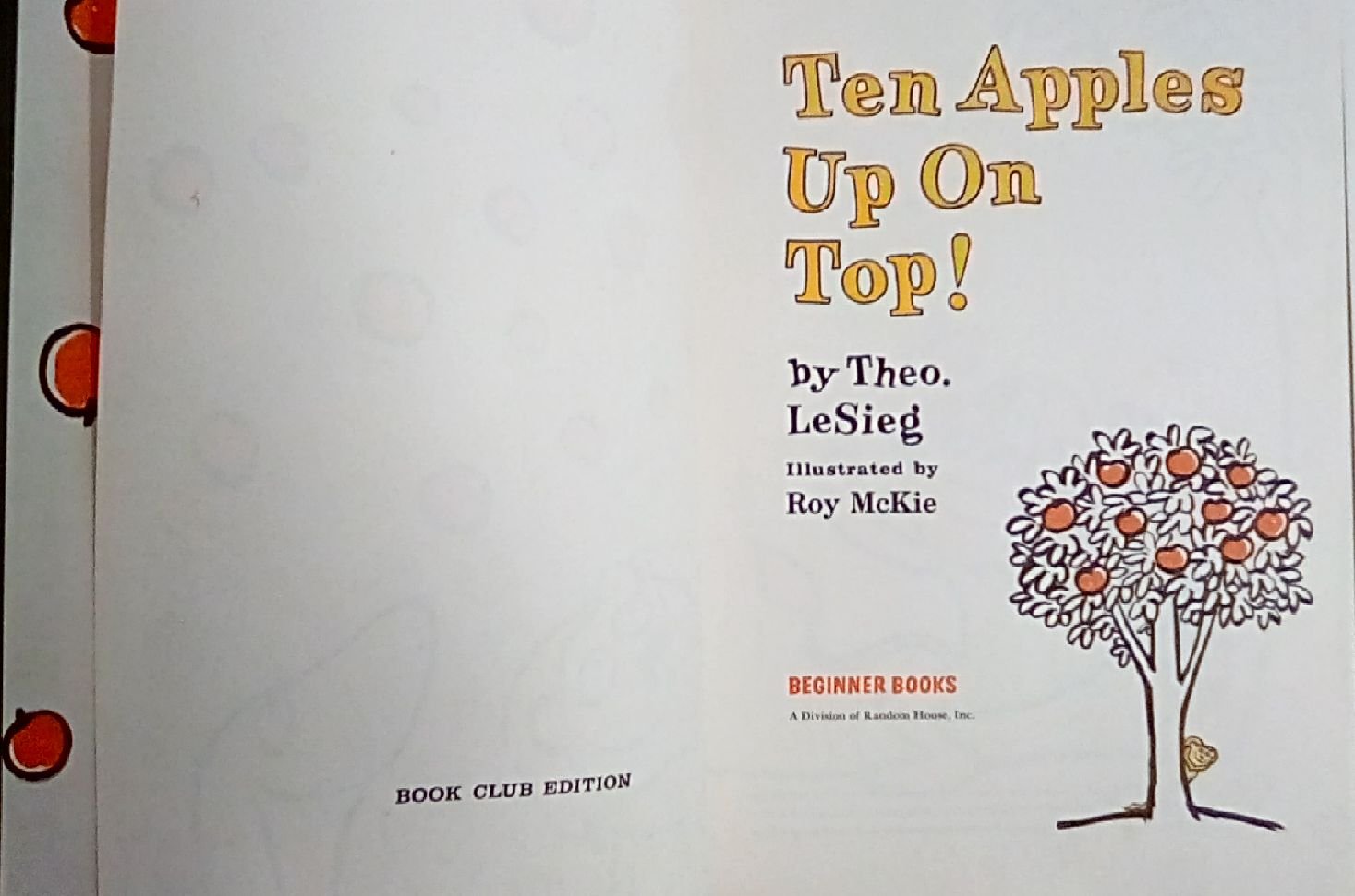 Ten Apples Up on Top! (Beginner Books) by Roy McKie Theo LeSieg | Goodreads