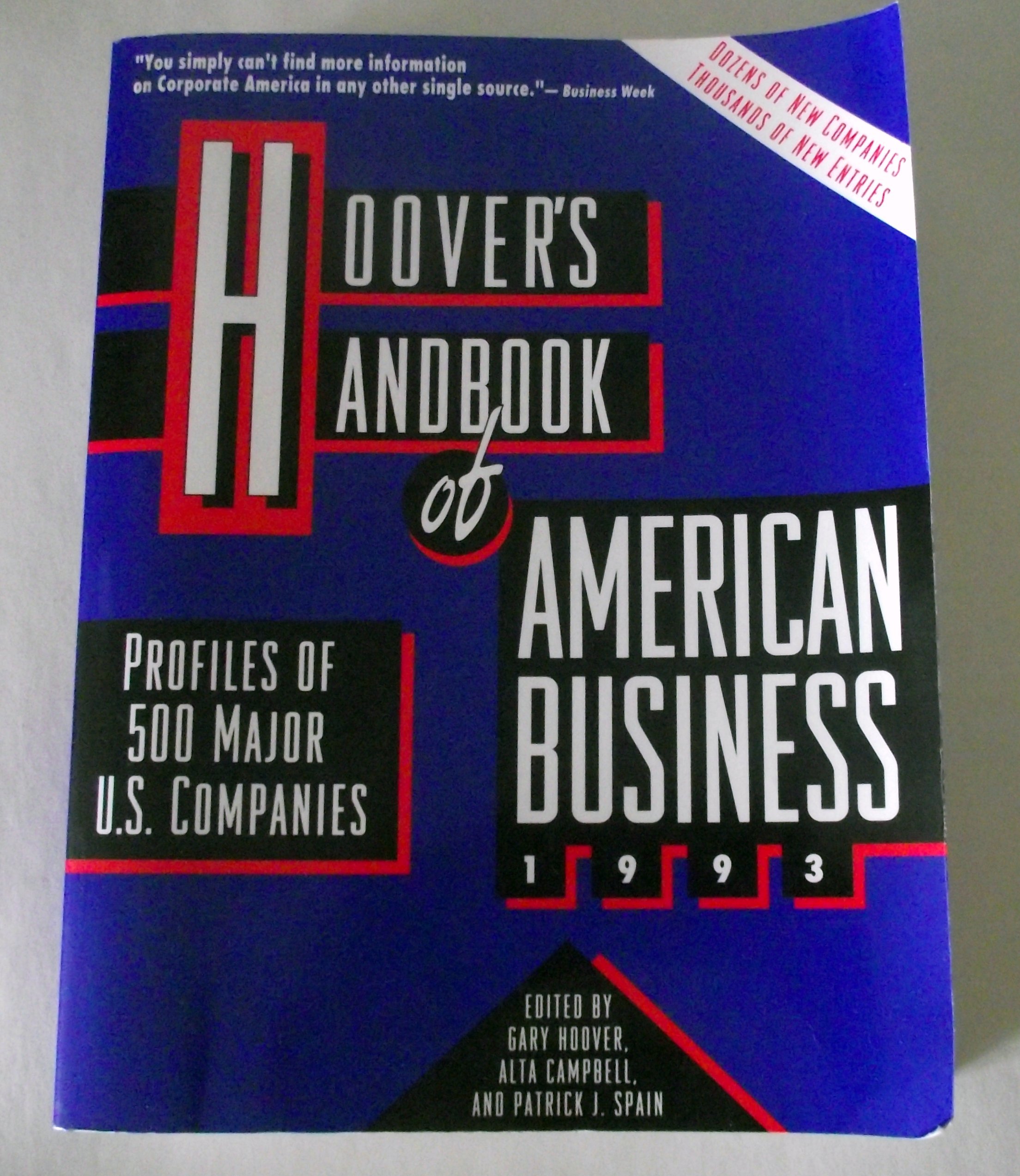 Hoover's Handbook of American Business: 1993 by Gary Hoover | Goodreads