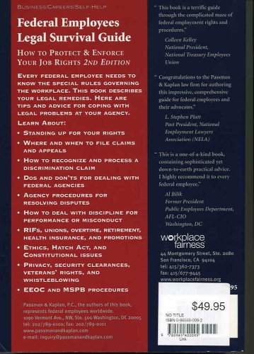 Federal Employees Legal Survival Guide How To Protect & Enforce Your ...