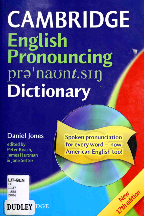 English Pronouncing Dictionary with CD-ROM by Daniel Jones | Goodreads