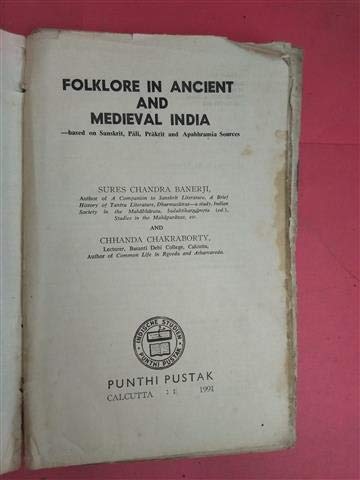 Folklore In Ancient And Medieval India-Based On Sanskrt, Pali, Prakrit ...