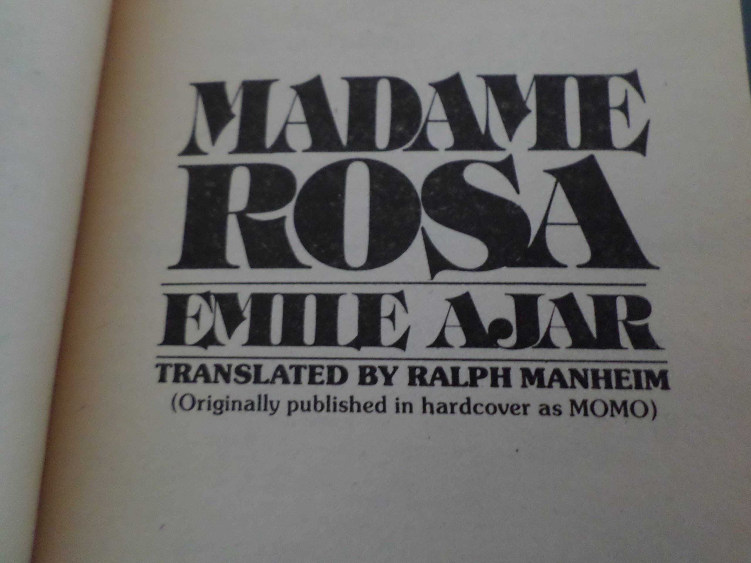 Madame Rosa by Romain Gary | Goodreads