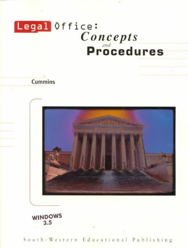 Legal Office: Concepts and Procedures (with Template) by Robert Cummins ...