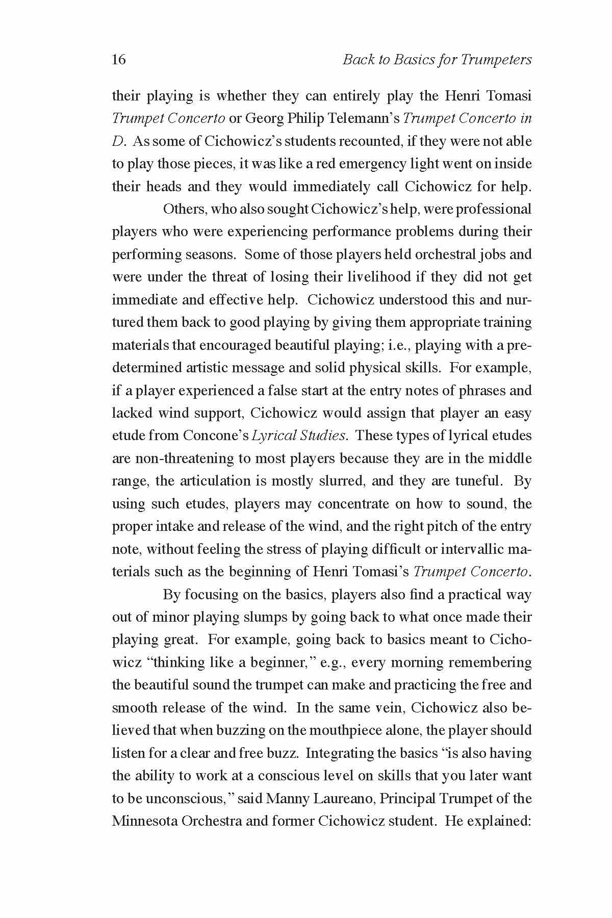 Back to Basics for Trumpeters: The Teaching of Vincent Cichowicz by ...