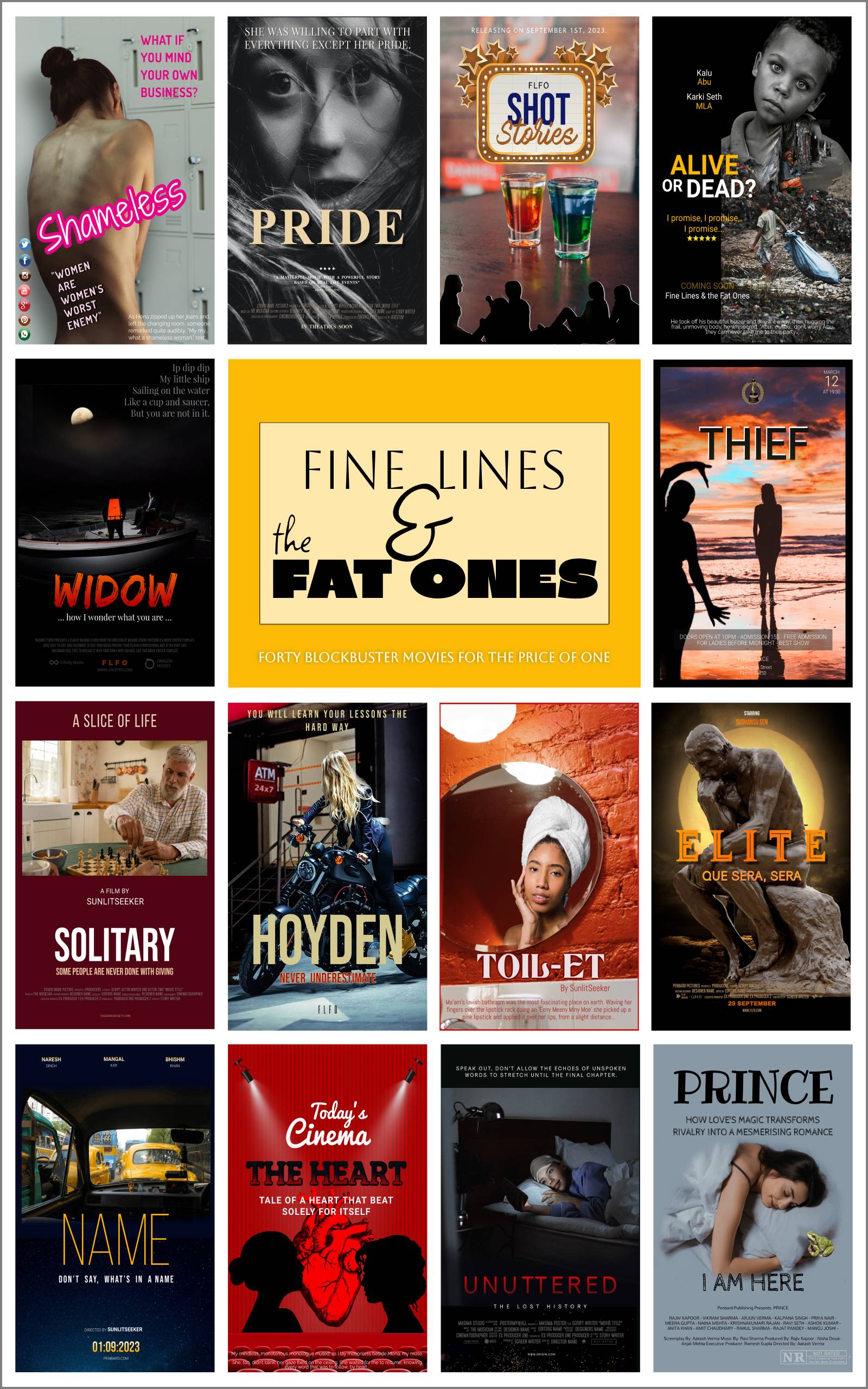 Fine Lines and the Fat Ones: A collection of emotionally charged short ...