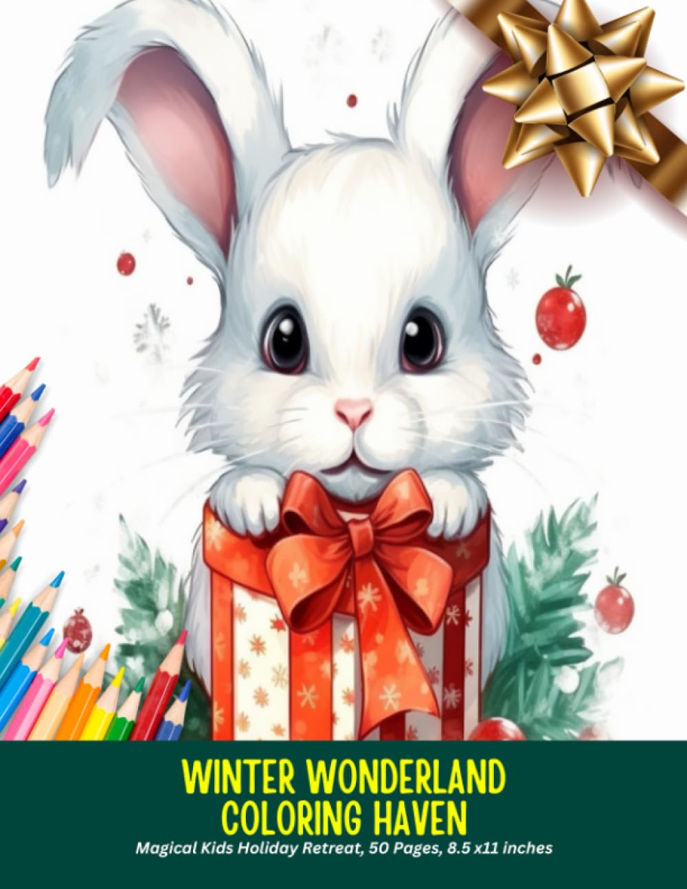 Winter Wonderland Coloring Haven: Magical Kids Holiday Retreat, 50 ...
