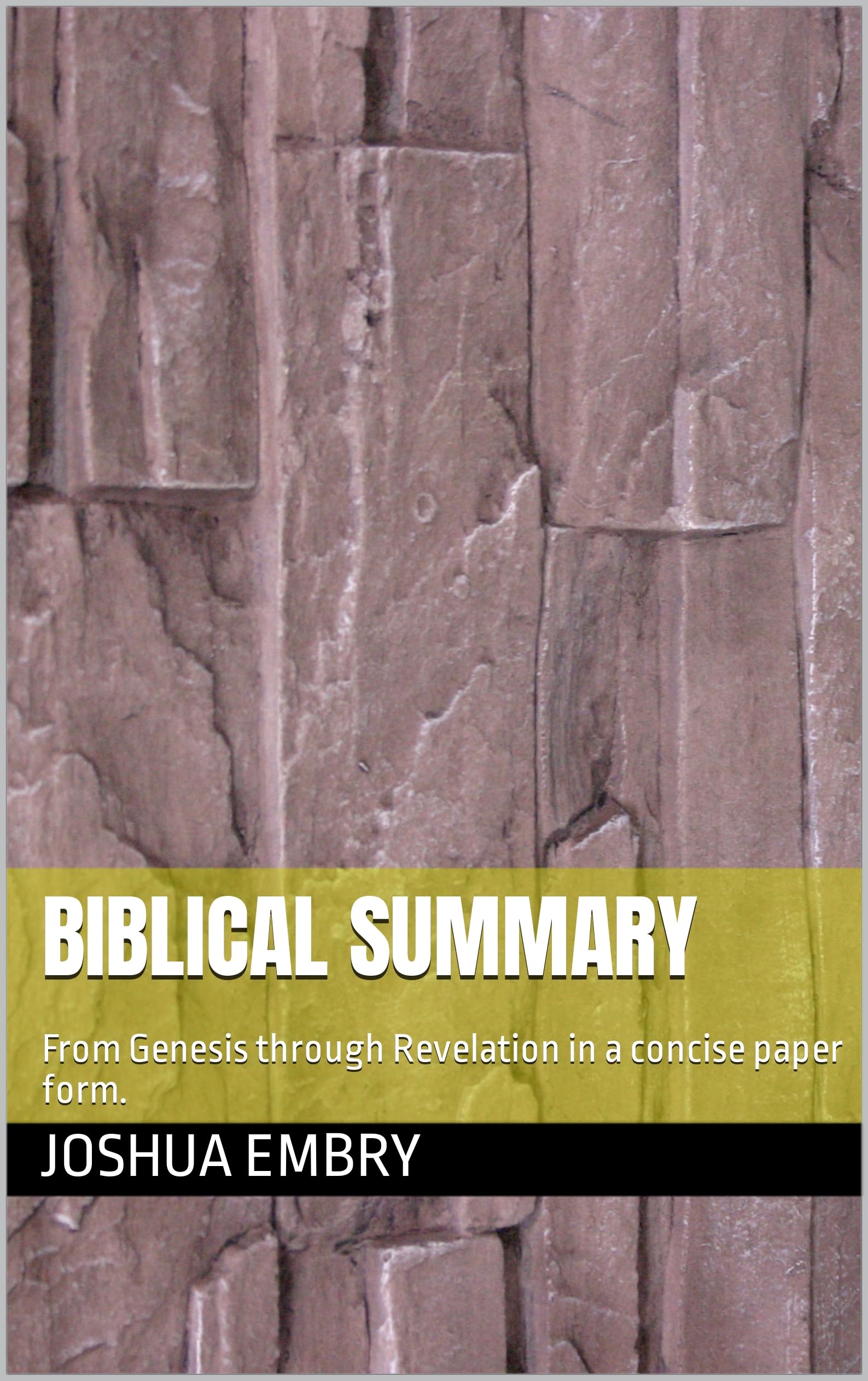 Biblical Summary: From Genesis through Revelation in a concise paper ...