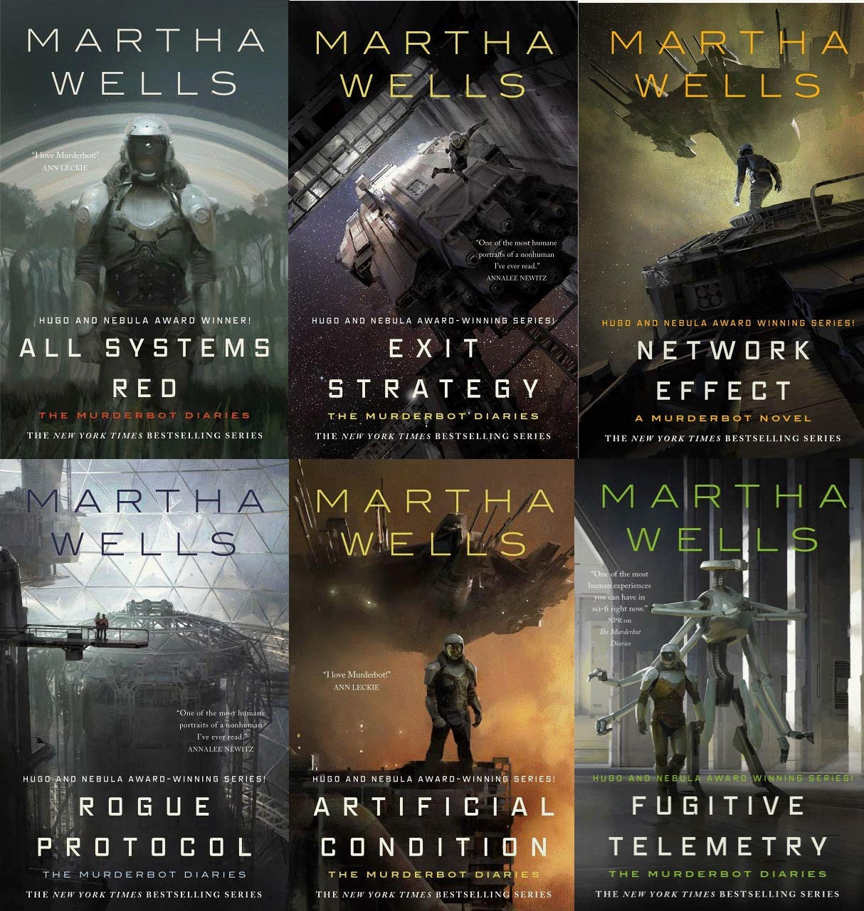The Murderbot Diaries Collection 6 books: All Systems Red, Artificial ...