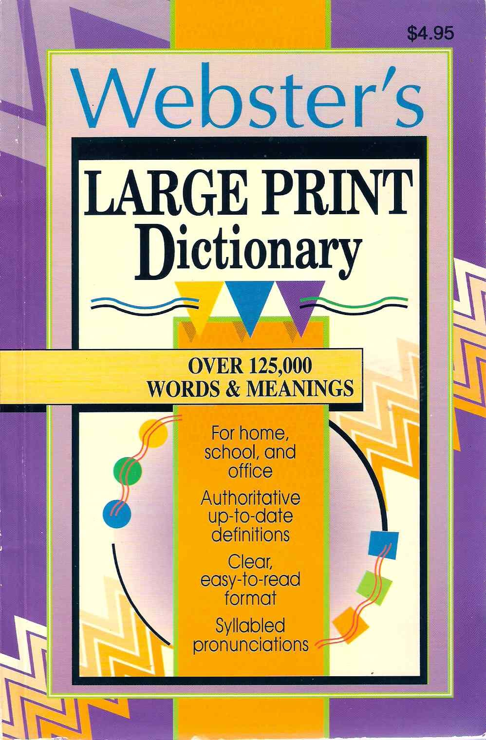 Webster's Large Print Dictionary by Landoll's | Goodreads