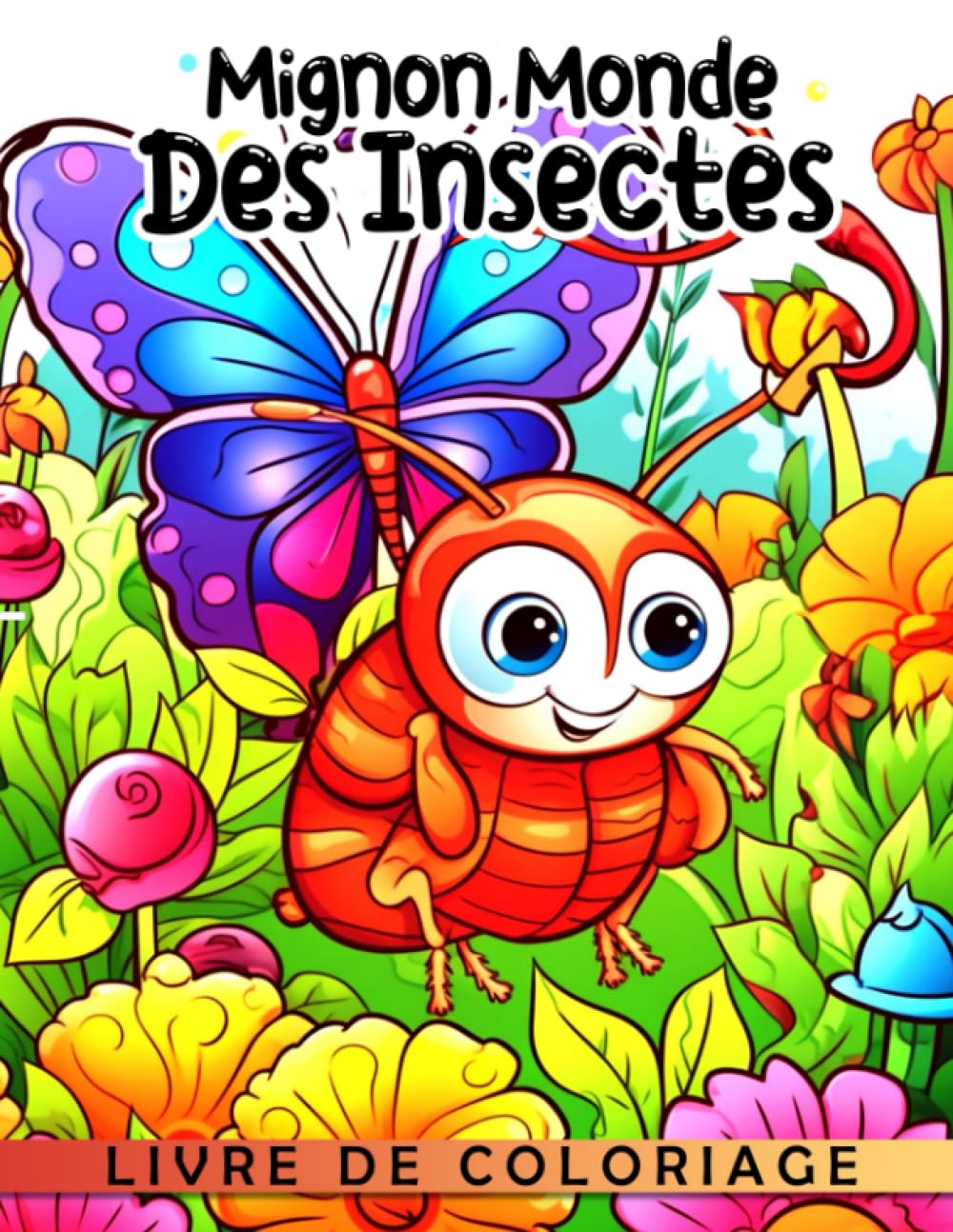Livre de coloriage Mignon Monde des Insectes: Un livre de coloriage ...