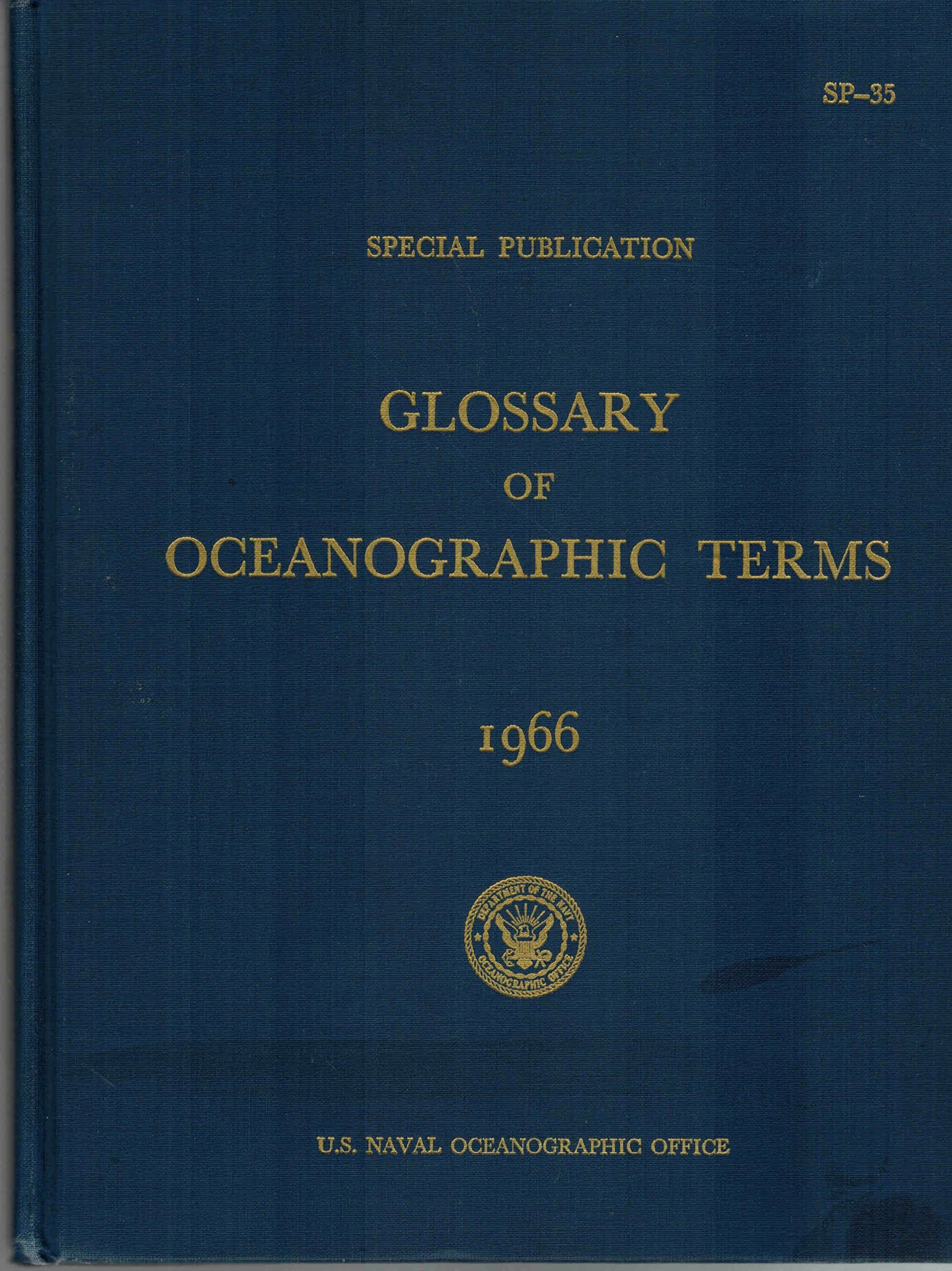 Glossary of Oceanographic Terms by B. B. (Byron B.) Baker | Goodreads