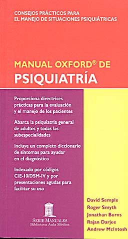 Manual Oxford de Psiquiatría by David Semple | Goodreads