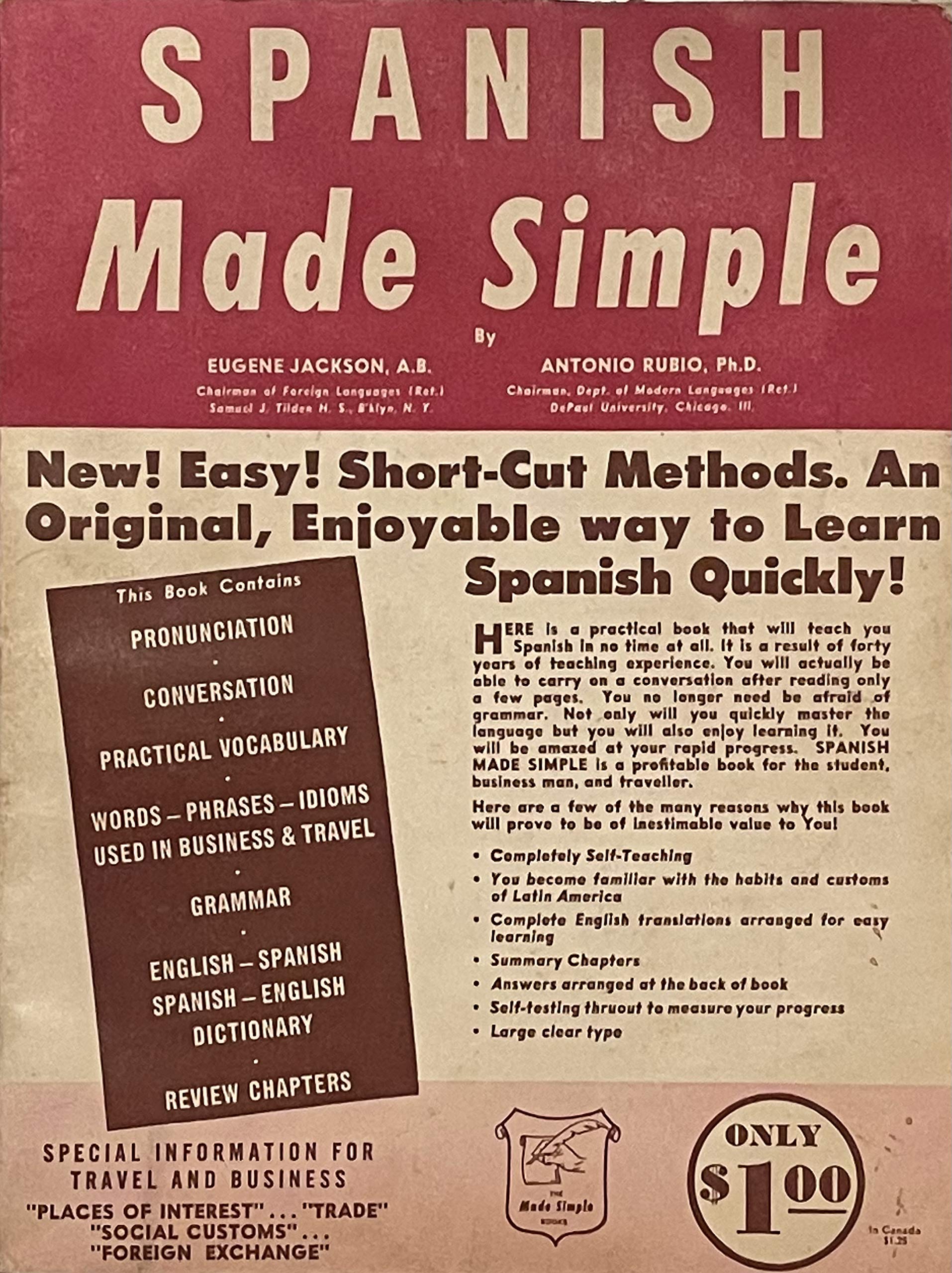 Spanish Made Simple by Eugene Jackson | Goodreads
