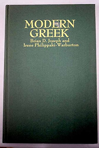 Modern Greek by Brian D. Joseph | Goodreads