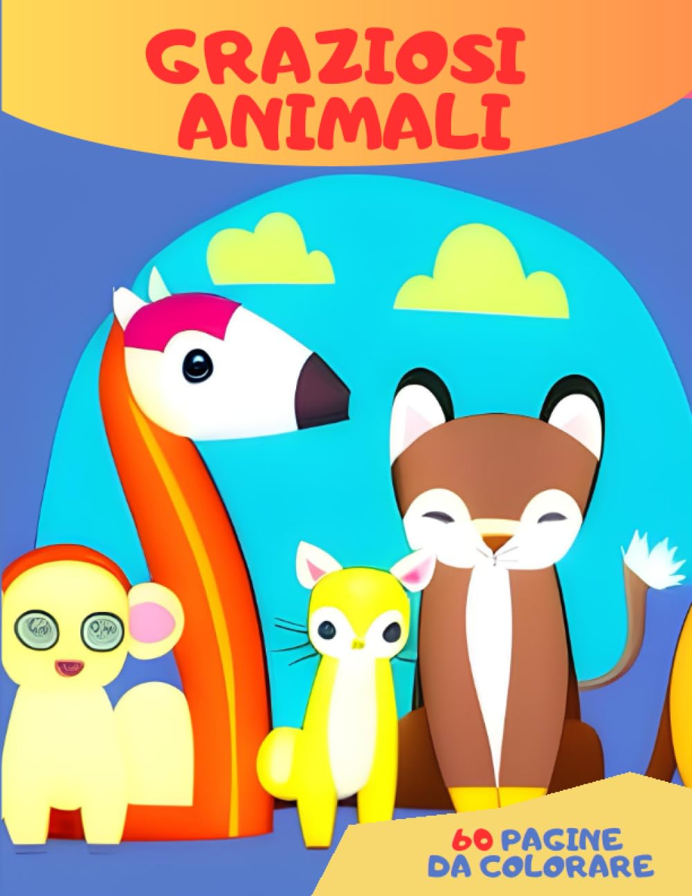 Libro da Colorare per Bambini con Graziosi Animali: Disegni divertenti ...