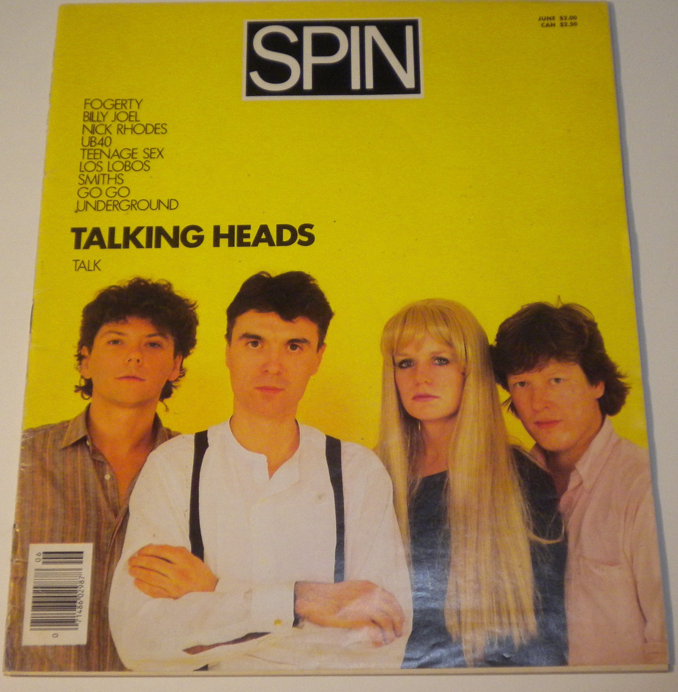 Spin Magazine, June 1985 TALKING HEADS cover by Edward Rasen | Goodreads