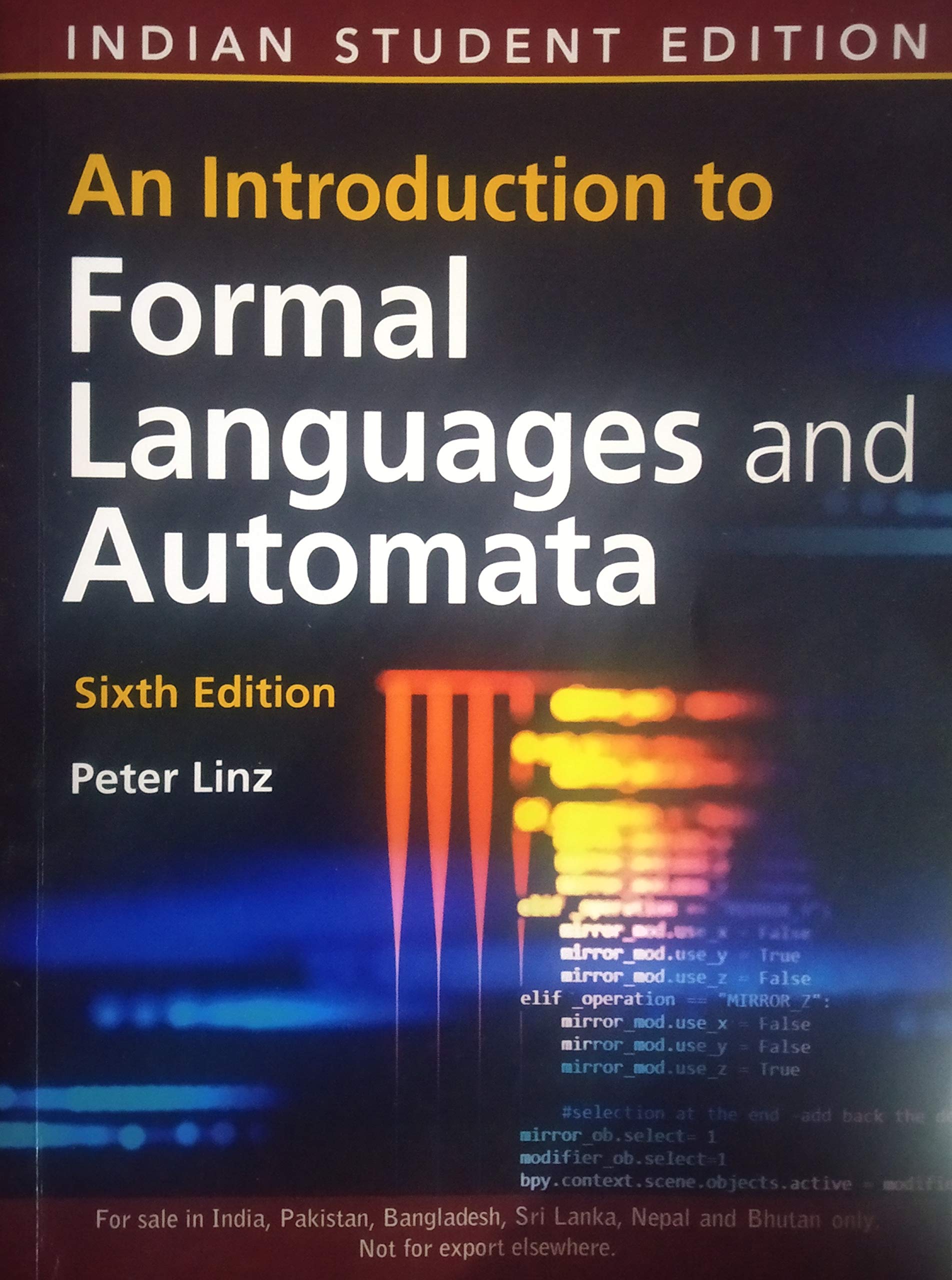 Introduction To Formal Languages And Automata, 6Th Edn by Peter Linz ...