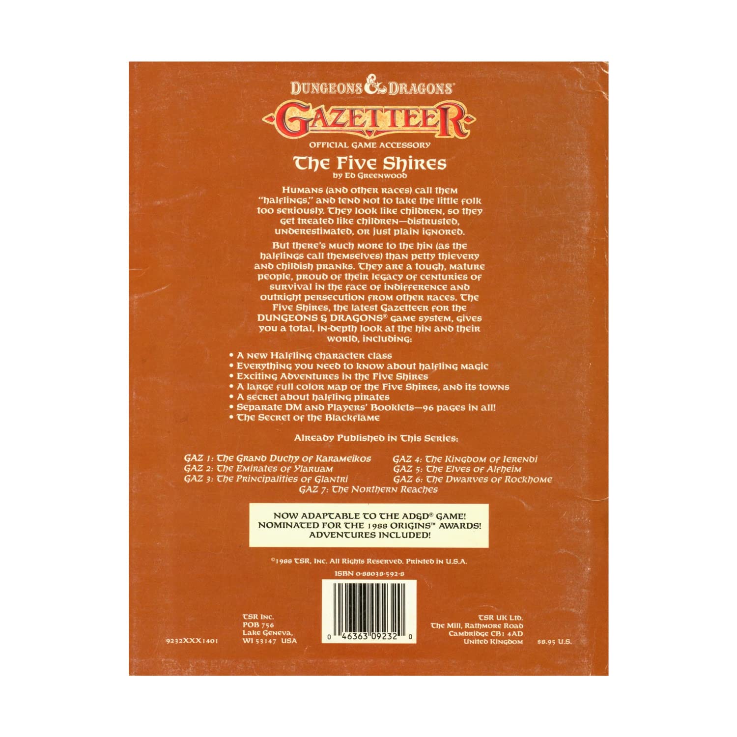 Five Shires (Dungeons & Dragons Gazetteer GAZ8) by Ed Greenwood | Goodreads