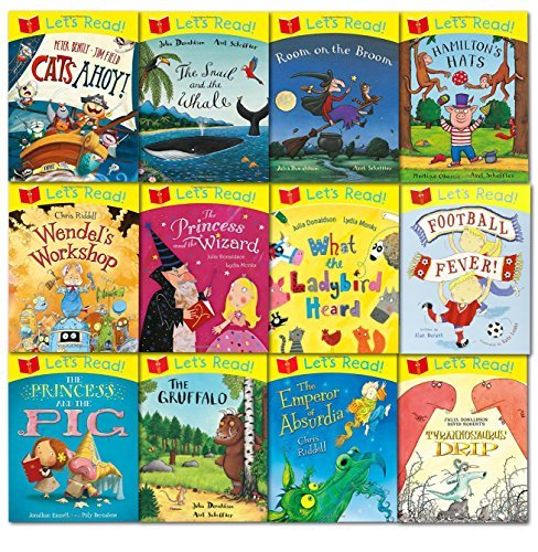 Julia Donaldson Let's Read Collection 12 Picture Books Set Children Reading Book (The Gruffalo ...