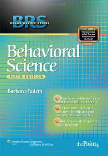 BRS Behavioral Science (Board Review Series) by Fadem PhD, Barbara (2008) Paperback by Barbara ...