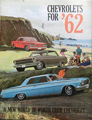 1962 CHEVROLET DEALERSHIP SALES BROCHURE For Impala, Bel Air, Biscayne ...