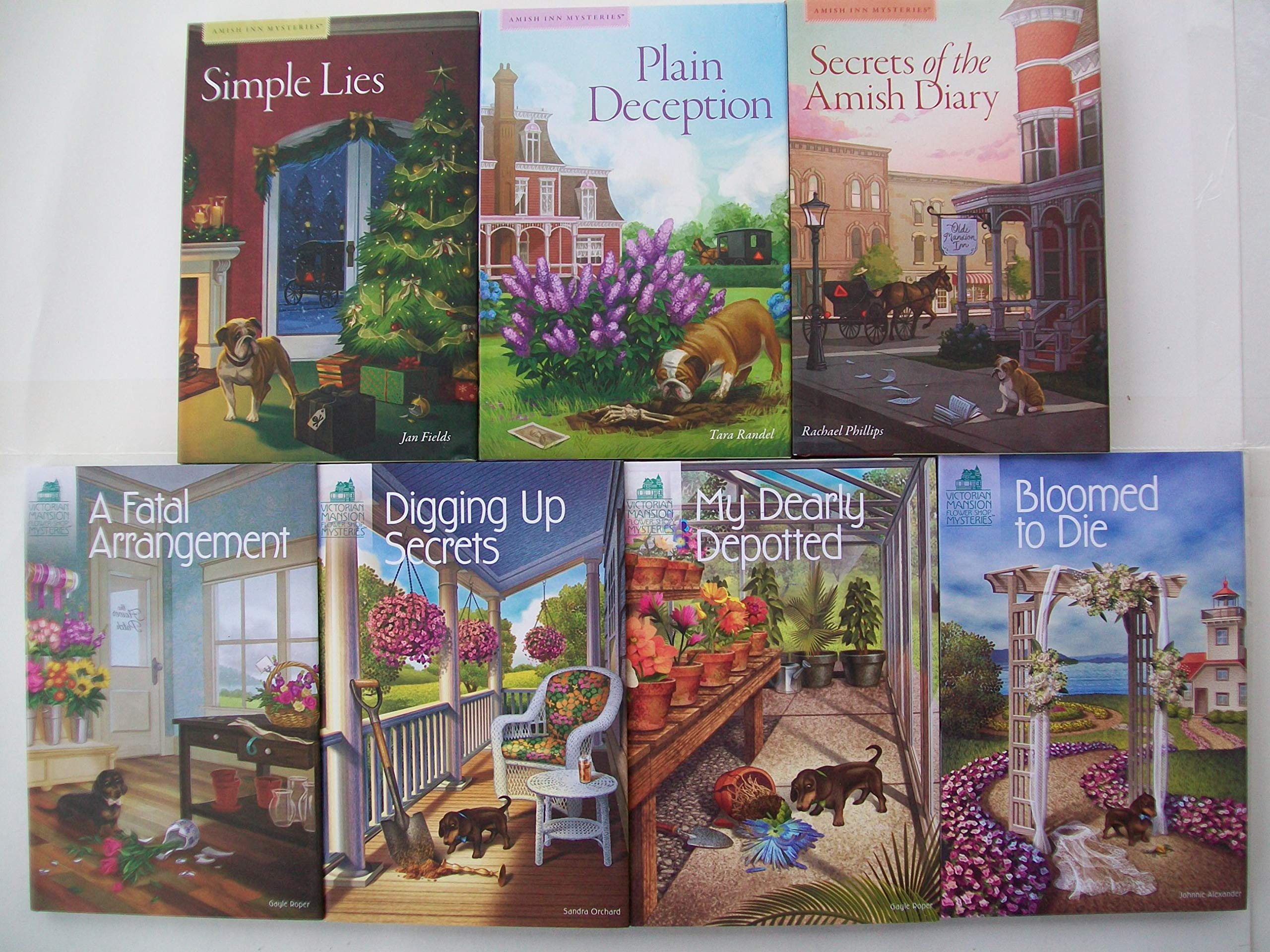 Victorian Mansion Flower Shop & Amish Inn Mysteries Series (Set of 7 ...