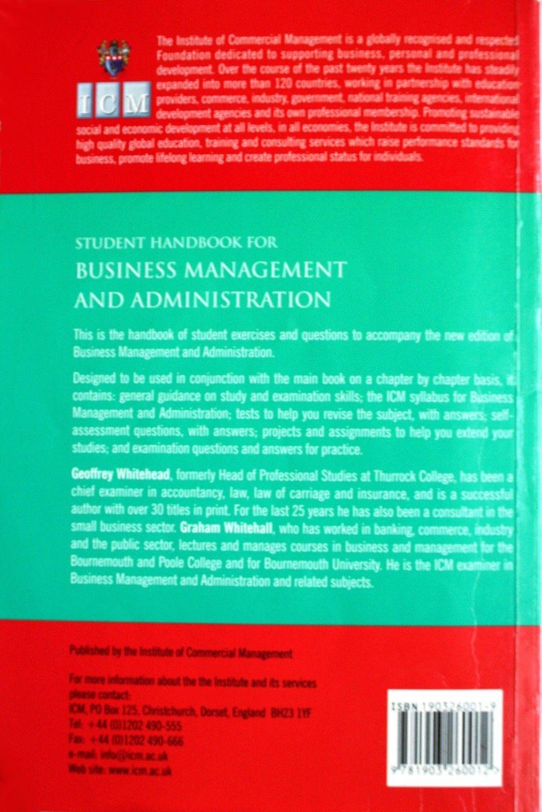 Business Management and Administration by Geoffrey Whitehead | Goodreads
