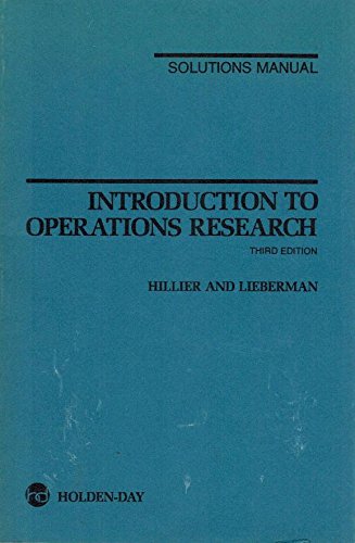 Solutions Manual for Introduction to Operations Research by Frederick S ...