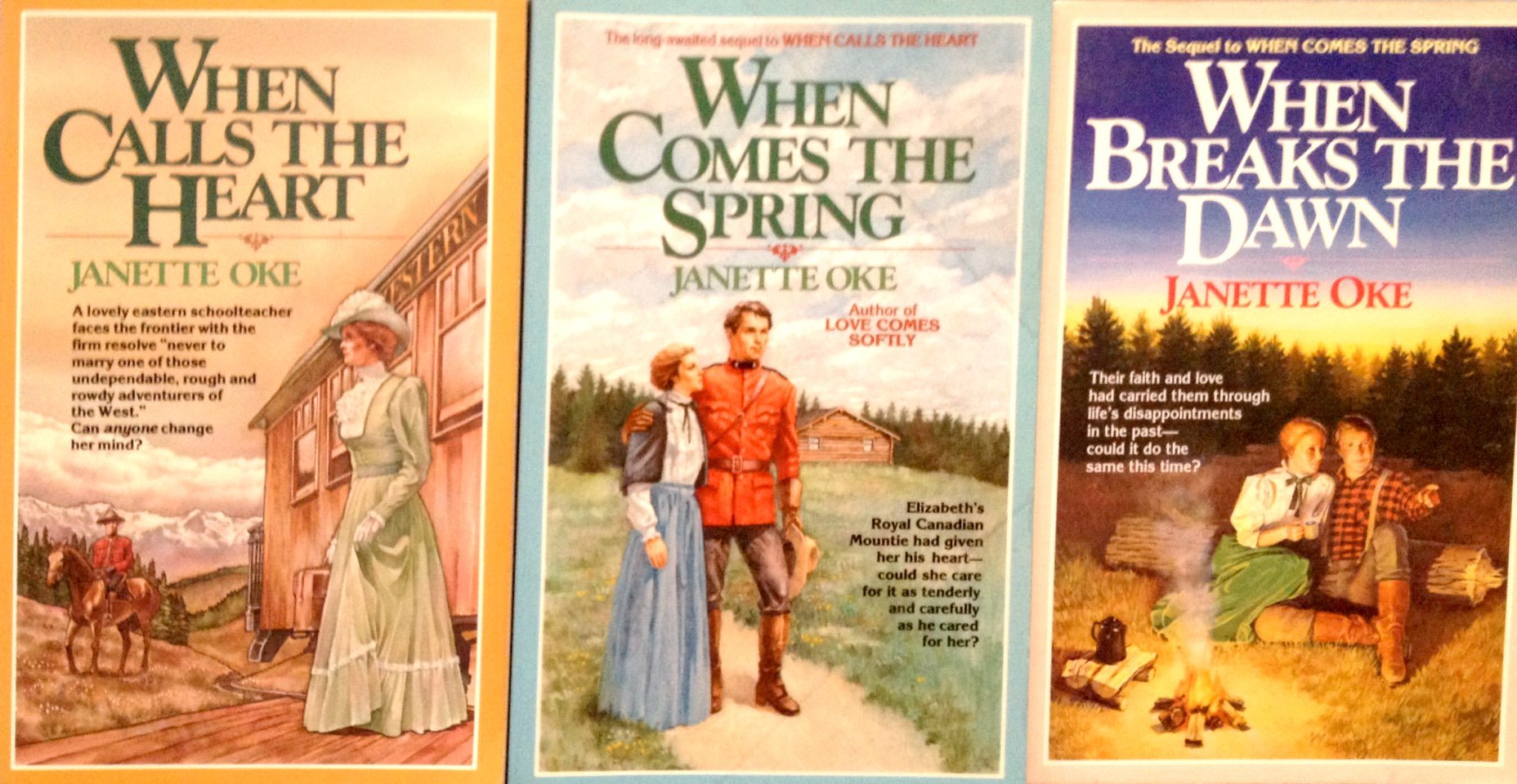 Set of Three by Janette Oke (When Calls the Heart;When Breaks the Dawn ...