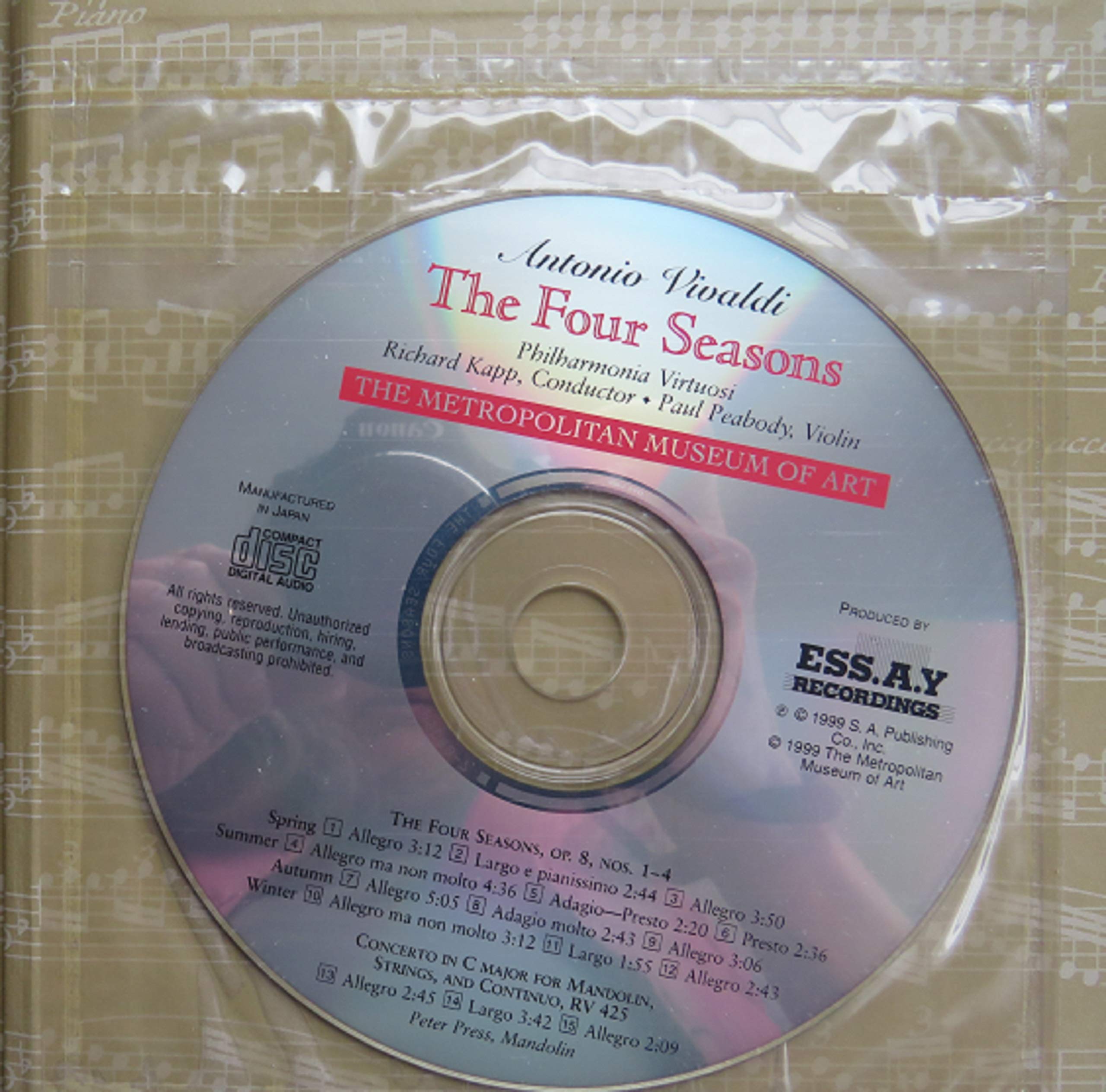 Antonio Vivaldi, The four seasons: With the original sonnets and a ...