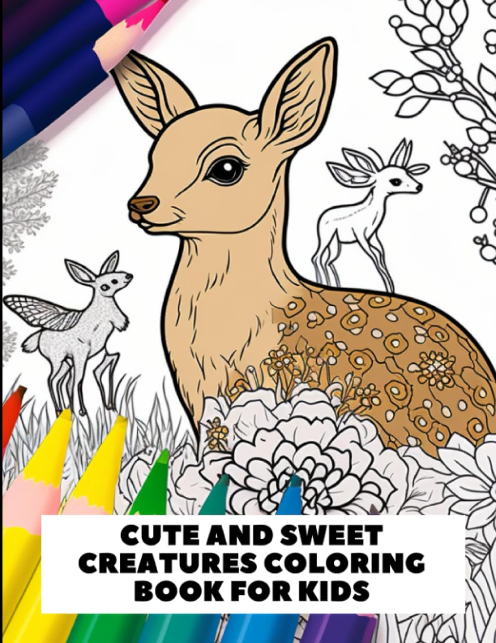 Cute and Sweet Creatures Coloring Book for Kids: Pages with sweet and ...