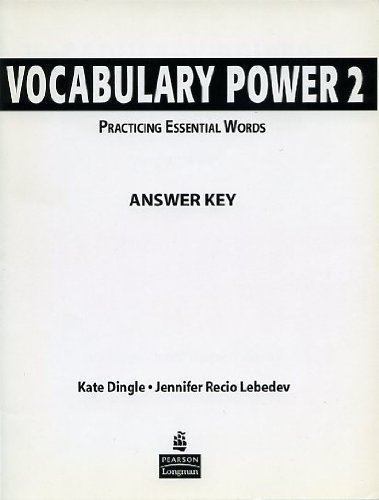 Vocabulary Power 2: Answer Key, Practicing Essential Words by Kate ...