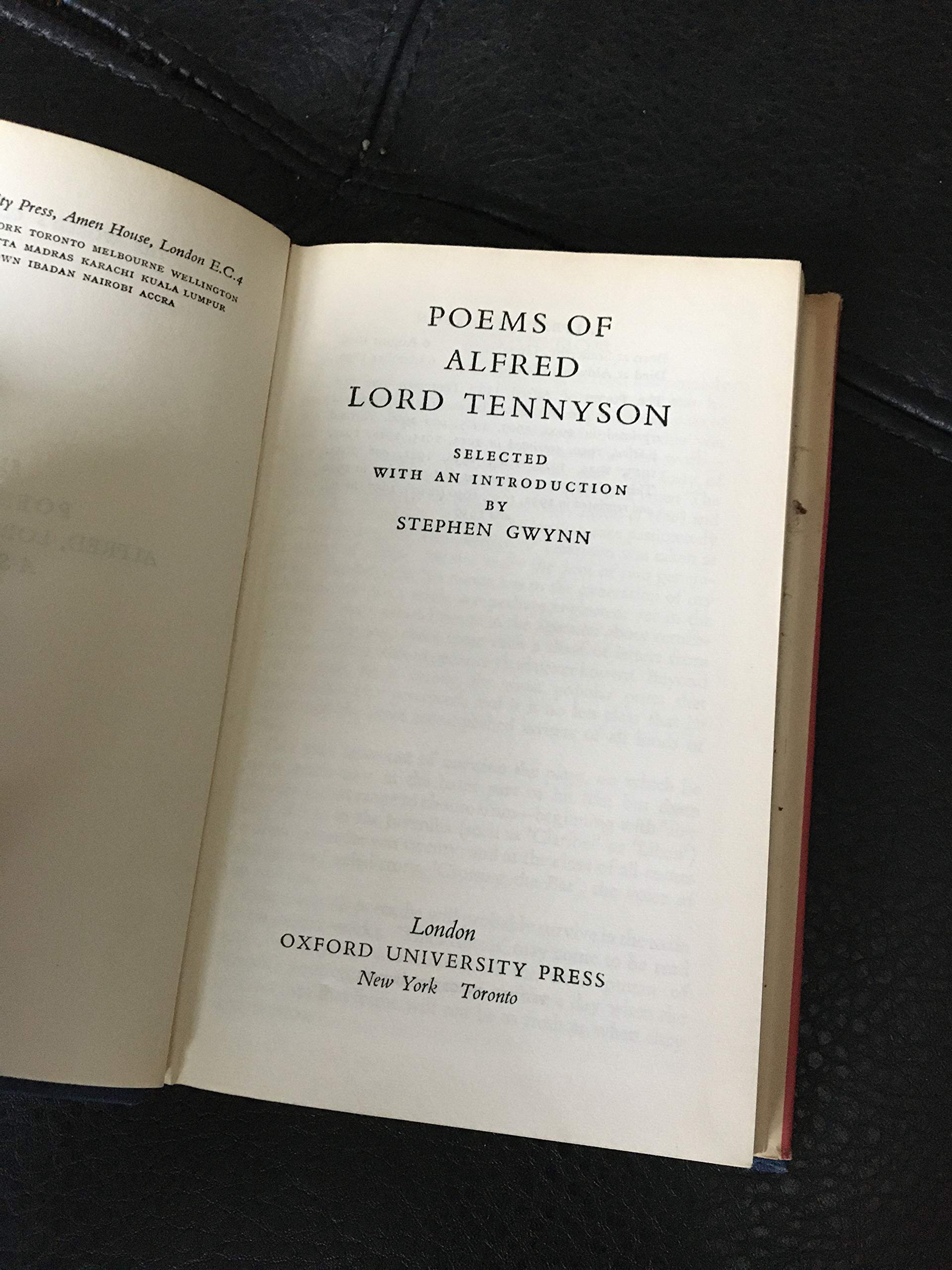 Poems of Alfred Lord Tennyson (World's Classics) by Alfred Tennyson ...