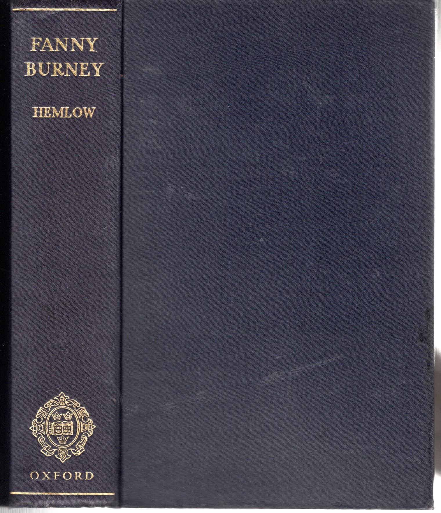 The History of Fanny Burney: Written by Joyce Hemlow, 1958 Edition ...