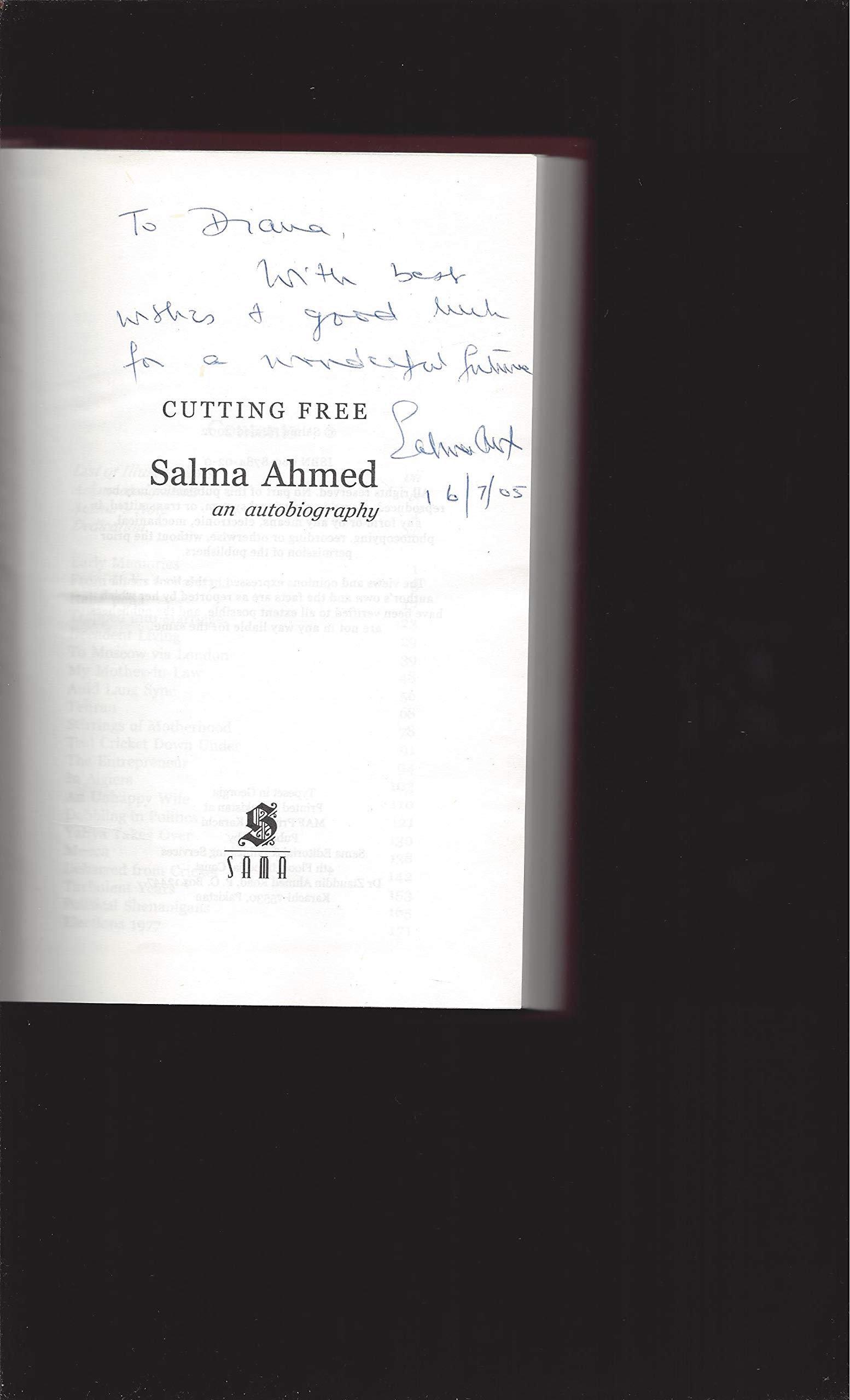 Cutting Free: Salma Ahmed An Autobiography by Salma Ahmed | Goodreads
