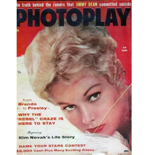 Photoplay magazine November 1956 KIM NOVAK cover, inside articles and ...