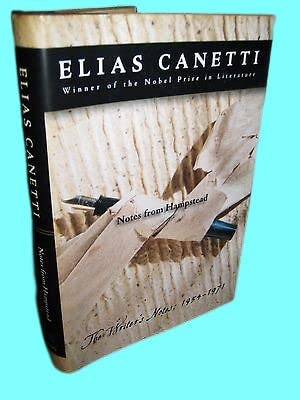 Rare Antique 1st Edition Notes From Hampstead Elias Cannetti Nobel ...
