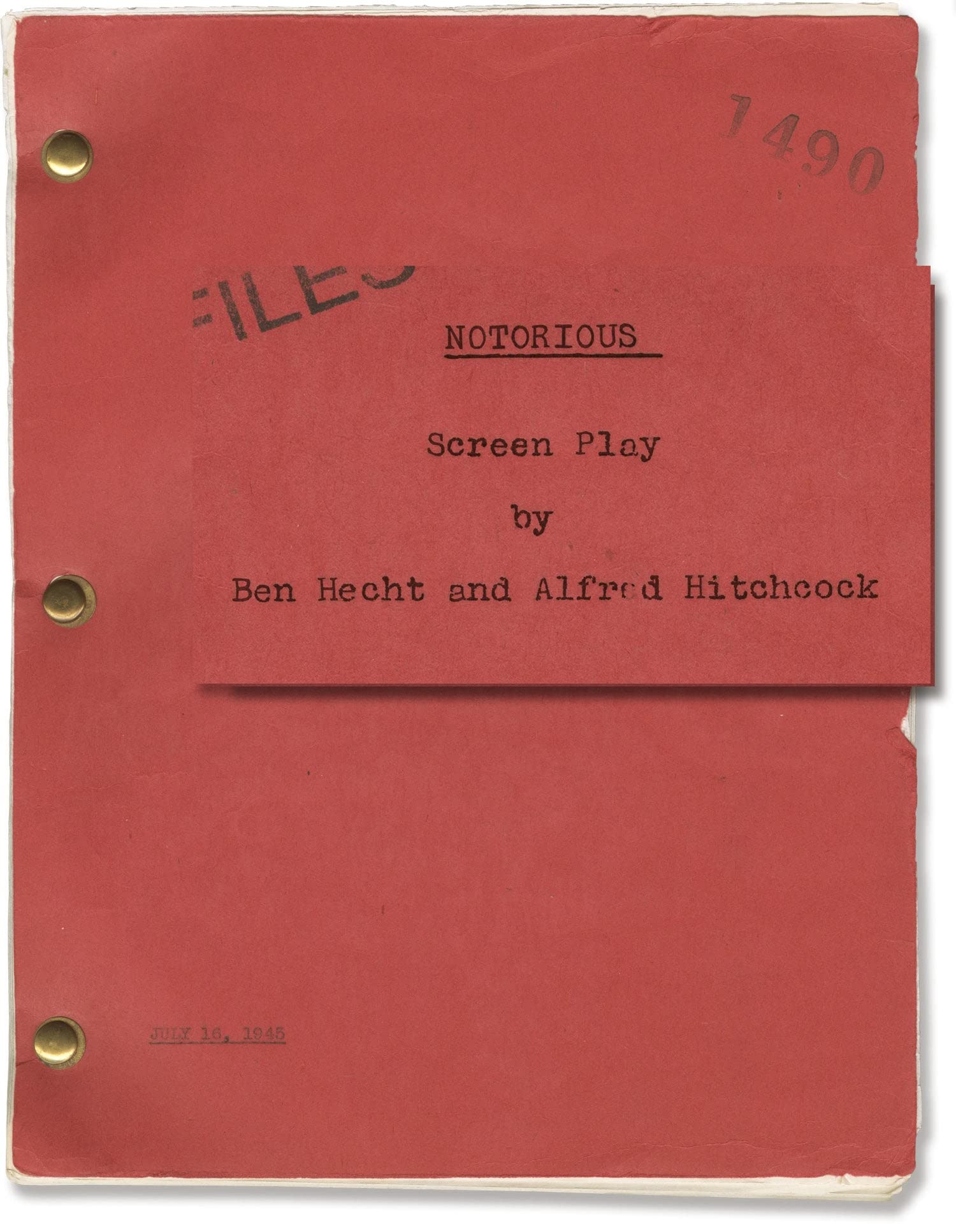 Notorious by Alfred Hitchcock (screenwriters); Cary Grant Alfred ...