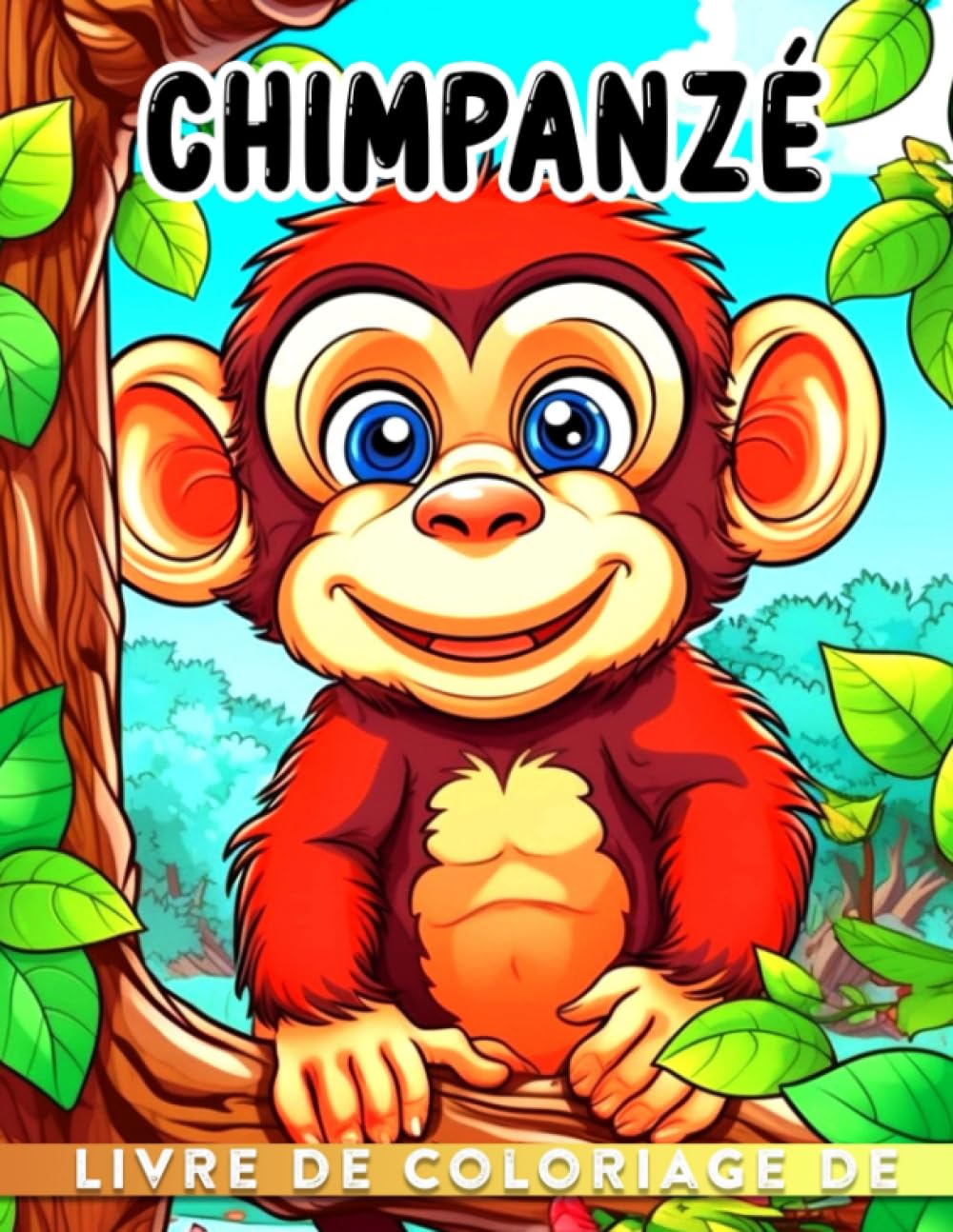 Livre de coloriage de chimpanzés: 30 Pages de coloriage de chimpanzé ...