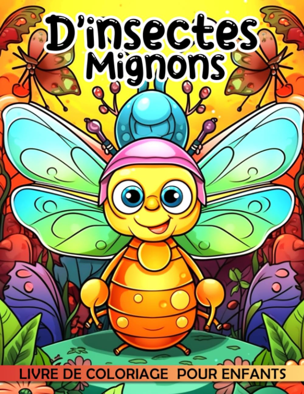 Livre de coloriage d'insectes mignons pour enfants: 40 pages d ...